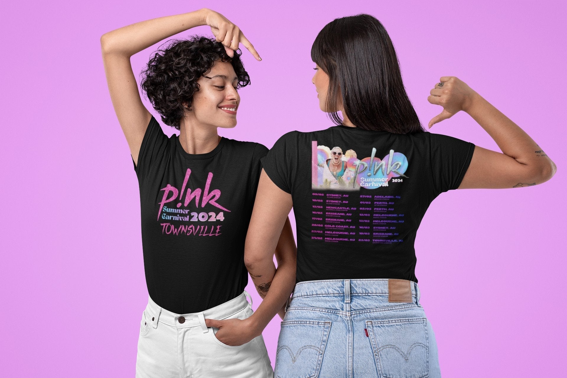 Pink Concert Summer Carnival 2024 Custom T-Shirt Hoodie – Three2Tango Tees