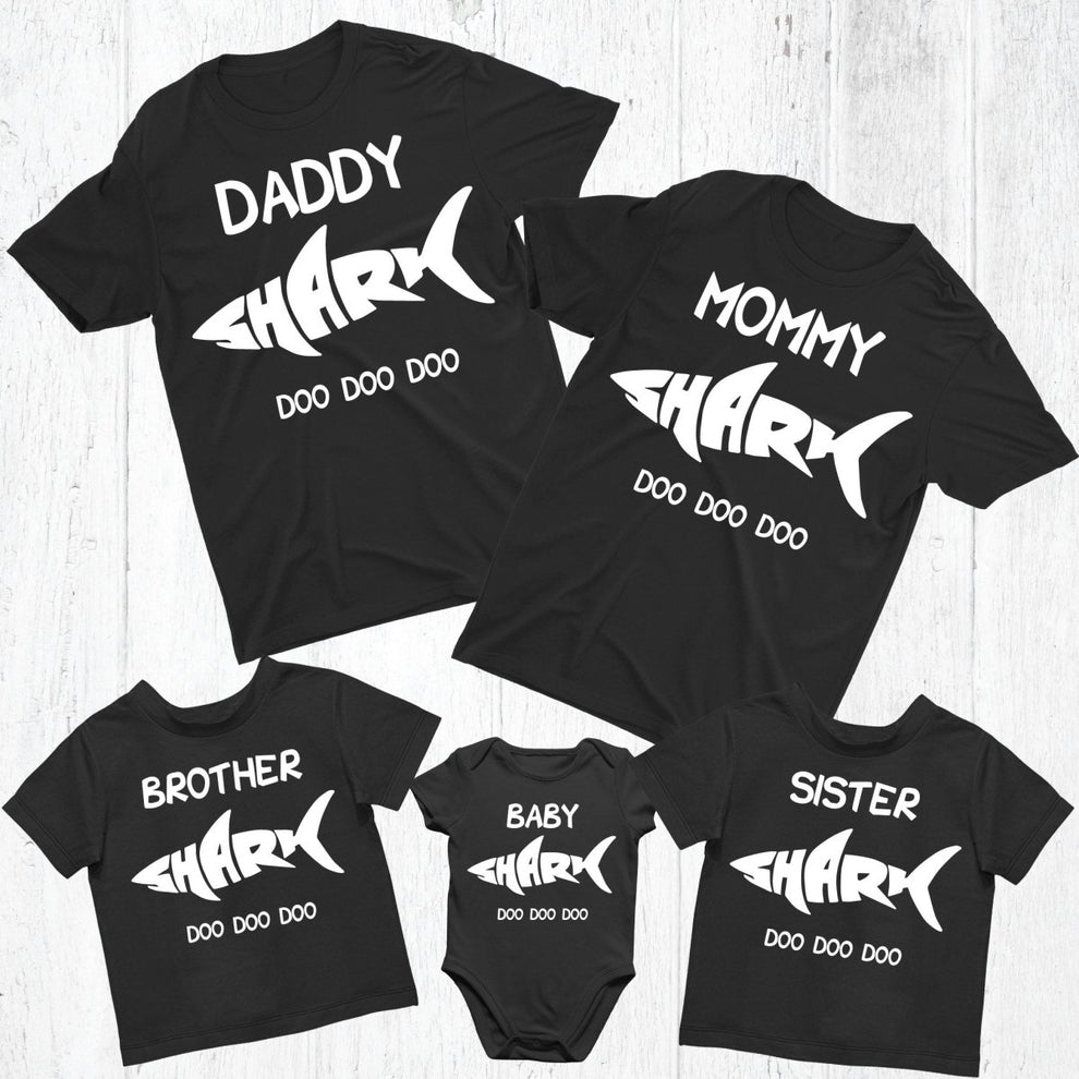 Matching Family baby shark shirts | Baby shark Family t-shirts ...
